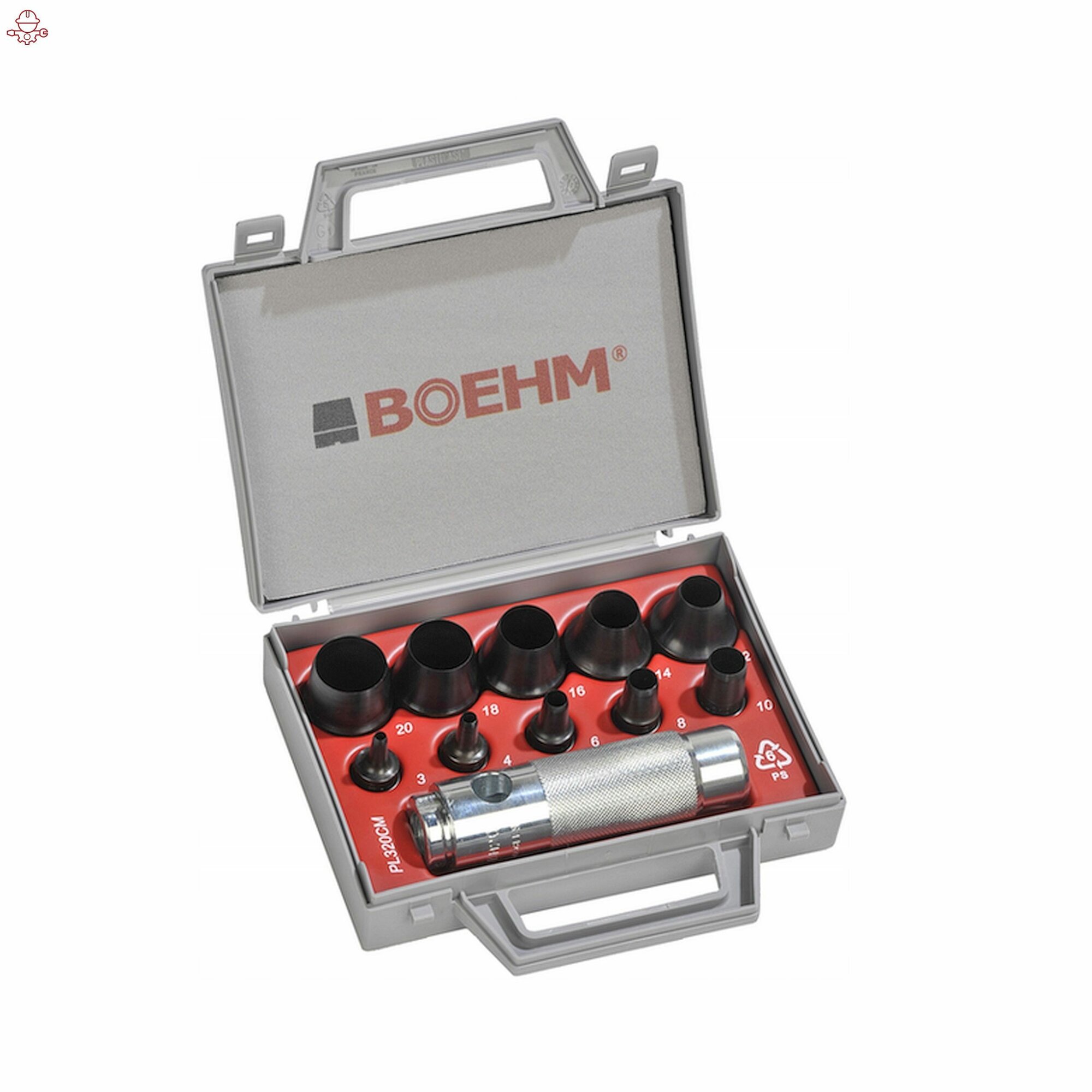 Набор пробойников 3-20 мм BOEHM, 11 предметов (для паронитовых и графитовых прокладок) BOEHM JLB320CM/7802 0320 Fplus