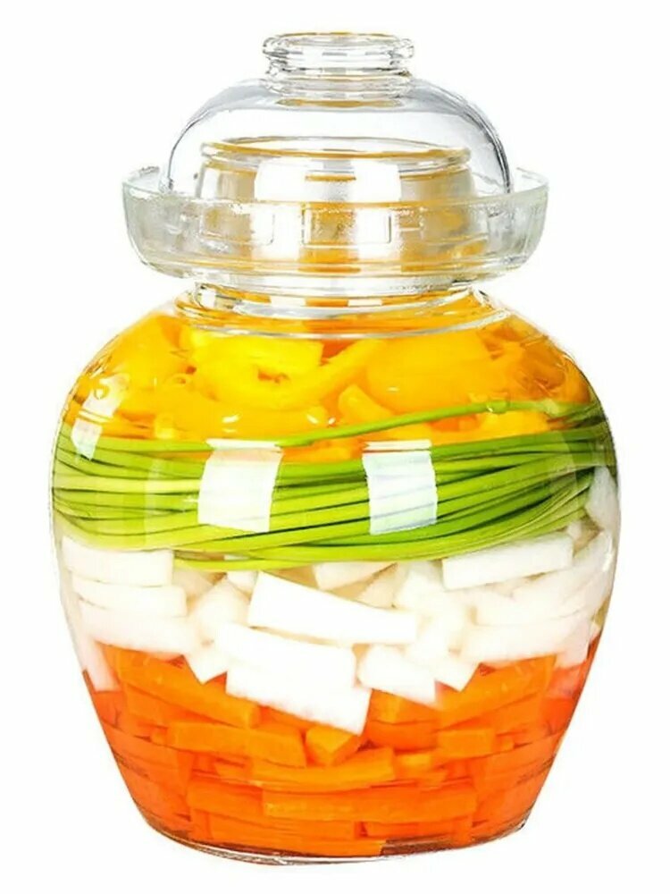 Кадка для засолки, Стекло, 5 л, диаметр 6 см