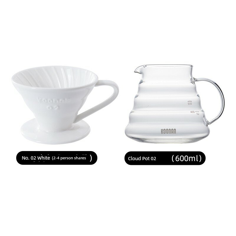 Керамический кофейный дриппер V60, набор для ручного заваривания кофе, фильтр-воронка для кофе, сетчатый фильтр для