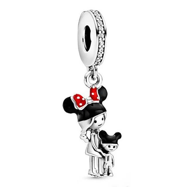 Новый кулон Disney с изображением Микки Мауса, Чаббита, Чжу, Минни Маус, Дональда Дака и принцессы. Изысканный подарок для девушки. Шикарное ювелирное украшение.