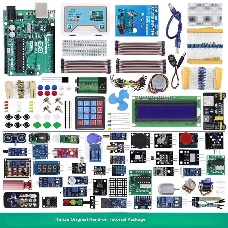 Плата разработки Arduino UNO R3, оригинальный микроконтроллер Arduino, комплект основной платы для изучения языка C