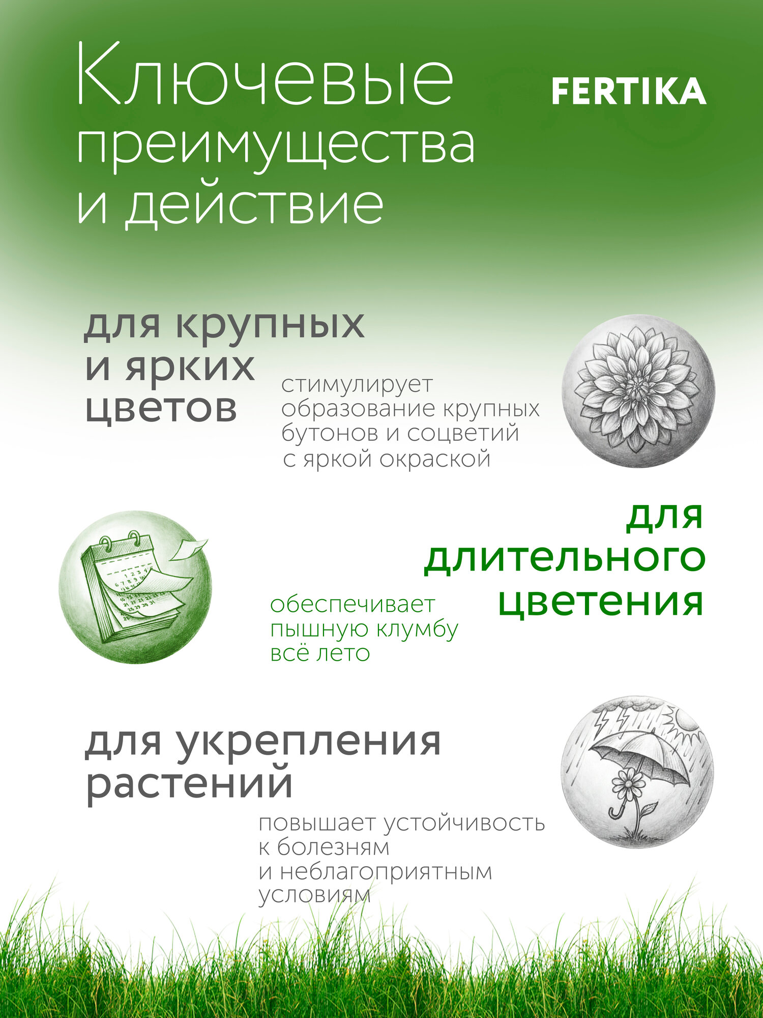 Удобрение FERTIKA "Цветочное Лето", комплексное, гранулы, 1кг — фото 1