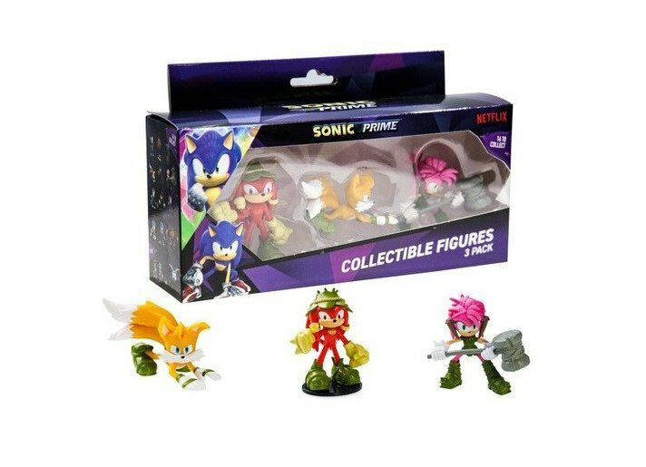 Sonic Prime фигурка 3 шт в коробке с окном: вид 3, (5х22х13), (SON2021-C)