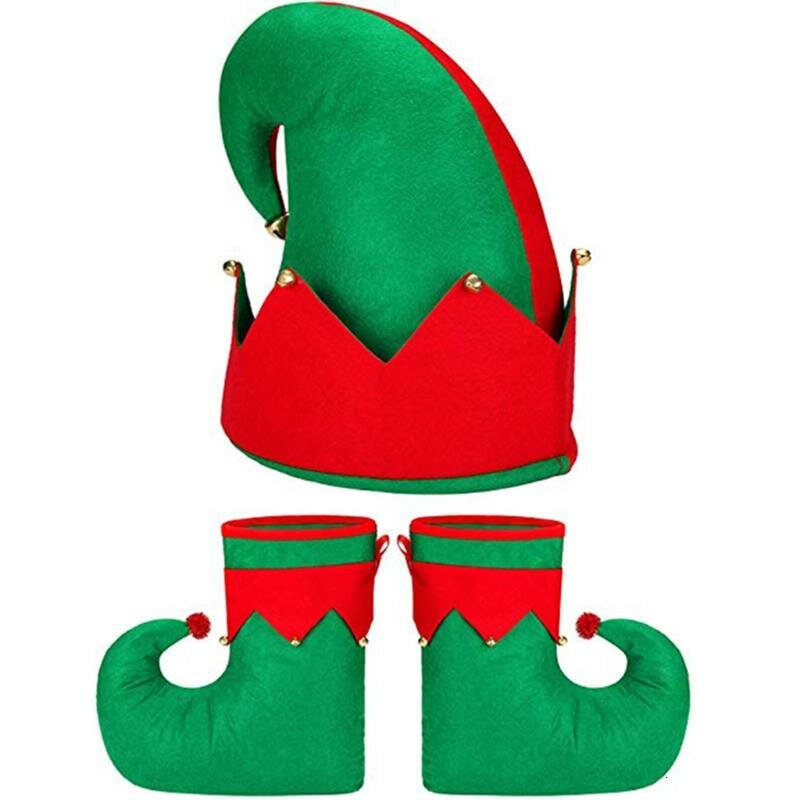 Костюм эльфа на Рождество, Головные уборы и обувь для взрослых