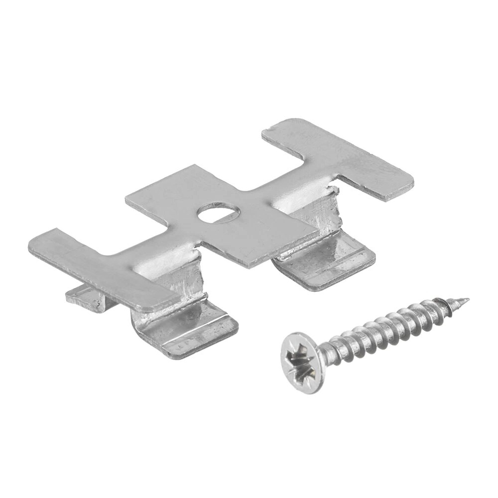 Клипса рядная монтажная Grinderdeco 20х9х40 мм для шовного монтажа доски ДПК с саморезом нержавеющая сталь (50 шт.) Grinderdeco 2919