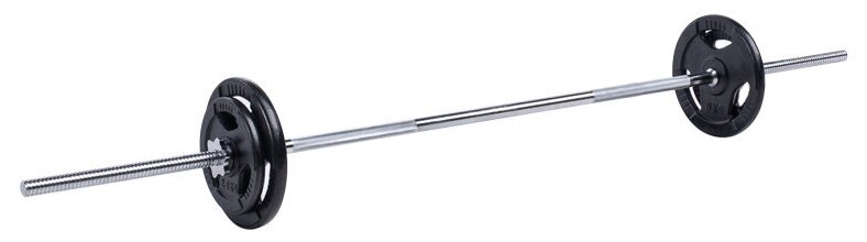 Штанга чугунная с 3-х хватными блинами 20 кг Voitto