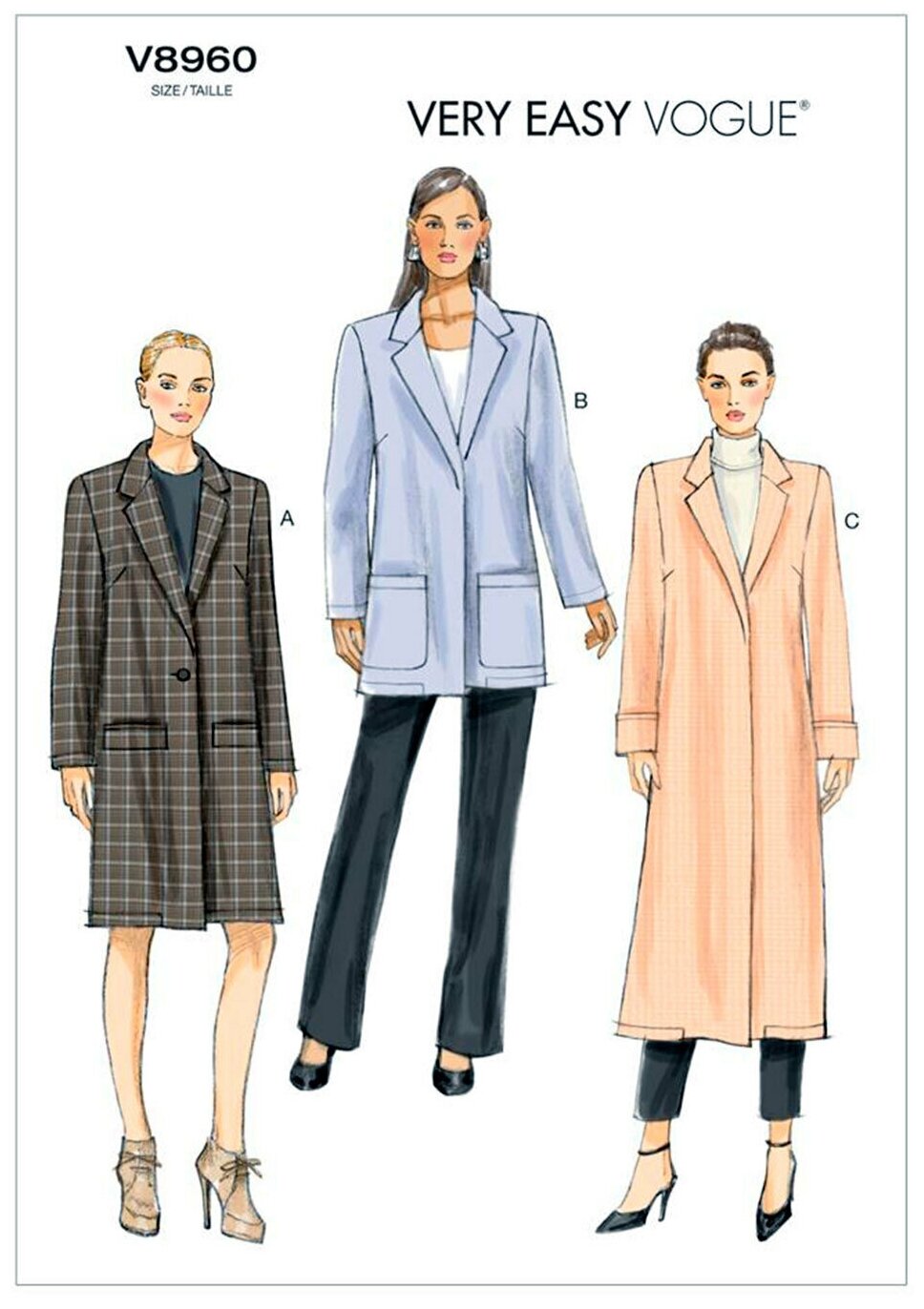 Выкройка VOGUE №8960 Пальто