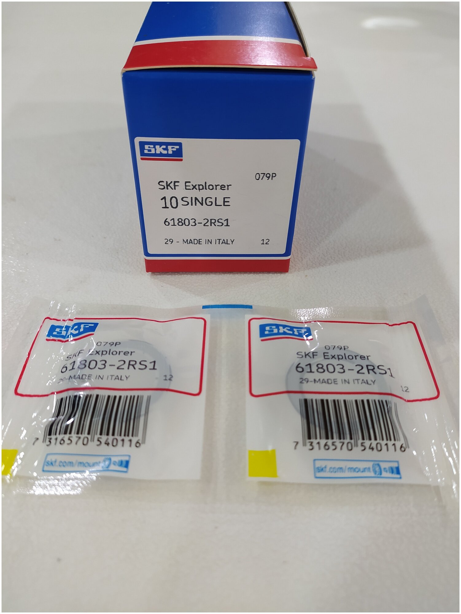 Подшипник 61803-2RS1 шариковый радиальный SKF 17*26*5/0,0085