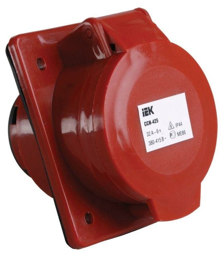 Розетка встраиваемая 32А 3P+E+N 380В IP44 ССИ-425 IEK PSR42-032-5