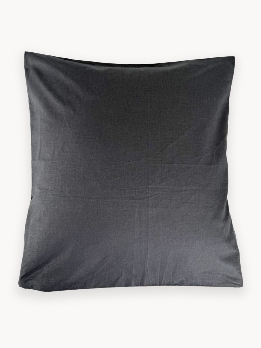Наволочка 40х40 Перкаль 1шт Однотонный темно-серый