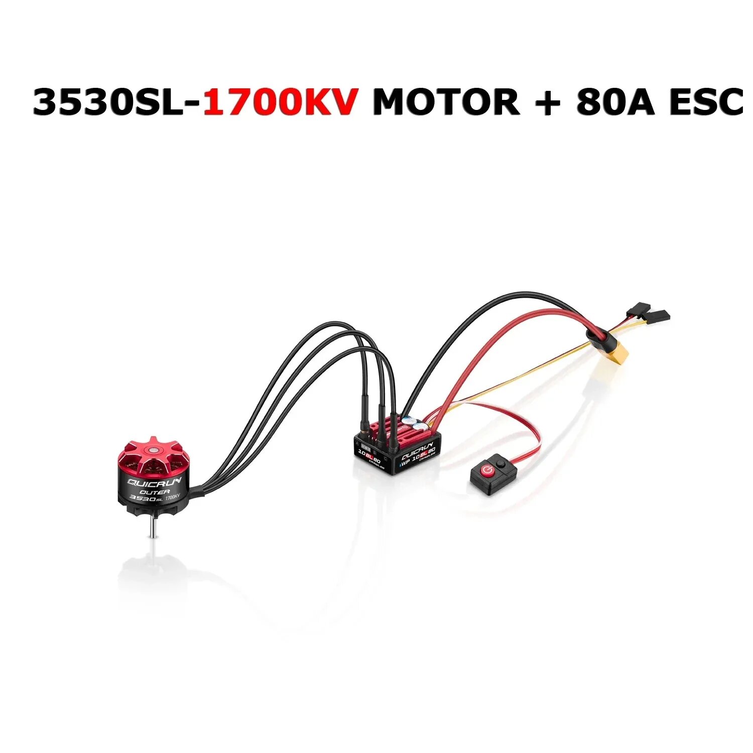 HobbyWing QUICRUN 3530SL-1700KV 80A комплект