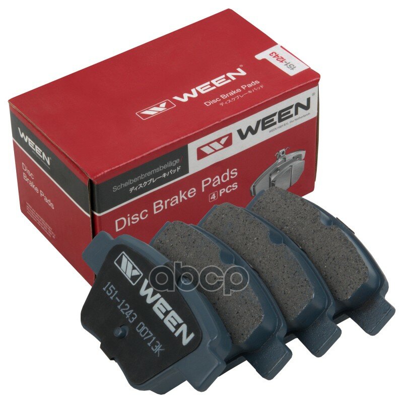 Тормозные колодки дисковые (замена на 151-1207) задние CITROEN C3 I C4 I PEUGEOT 207 307 408 G Ween арт. 151-1243
