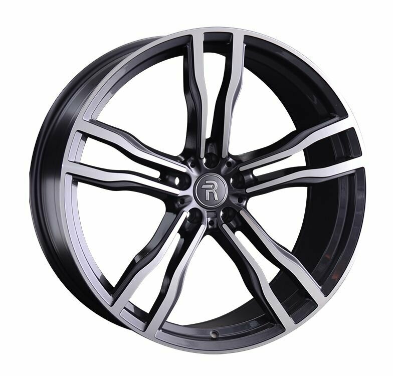 Колесный диск Replay B107R 22x10" PCD5x112 ET35 D66,6 темно-серый глянцевый с полированными лучами