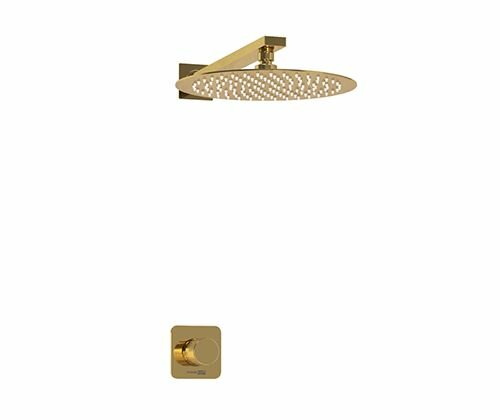 Встраиваемый комплект для душа с верхней душевой насадкой, WasserKRAFT, глянцевое золото A7651.183.208