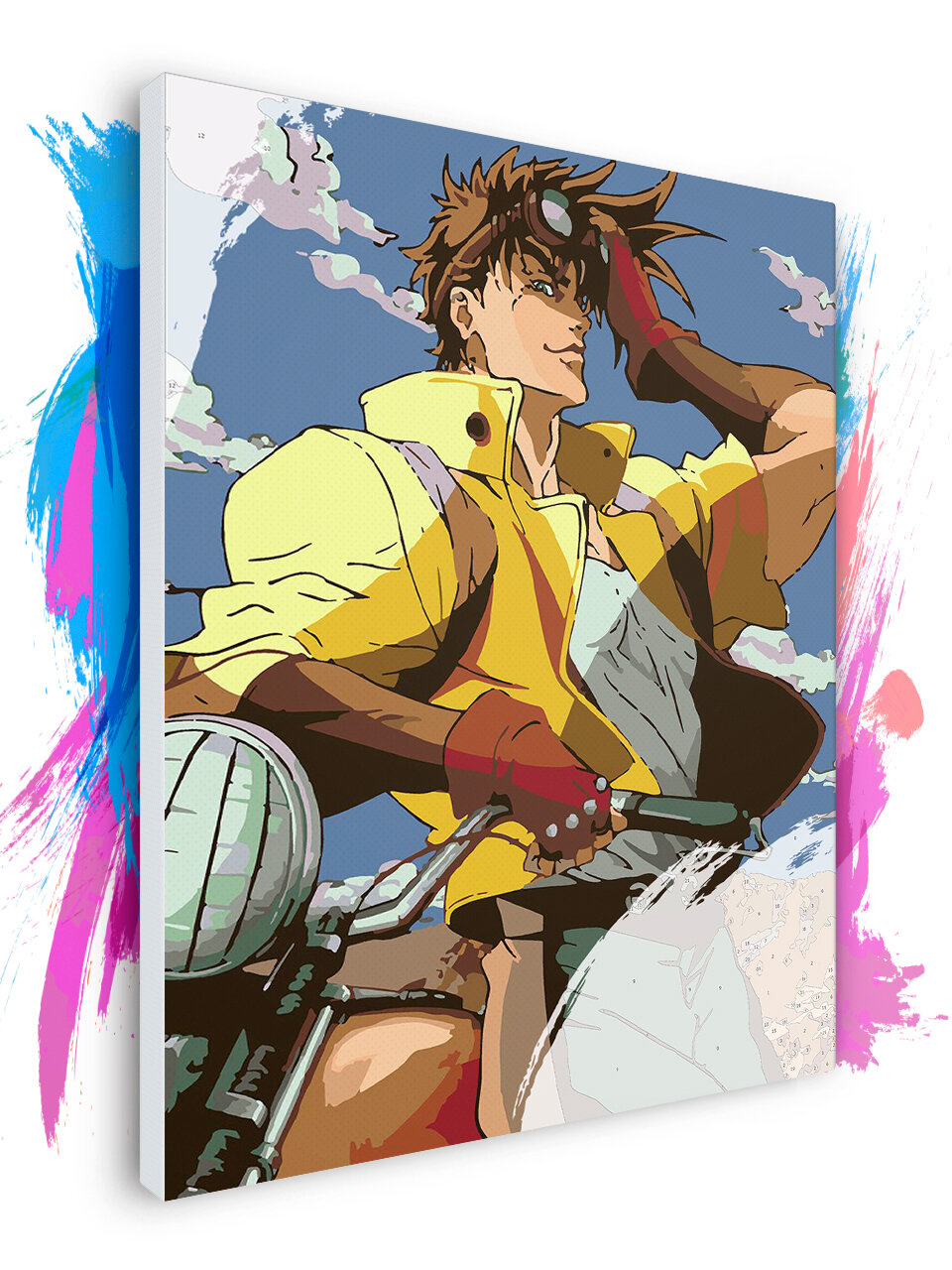 Картина по номерам на холсте Jojos Bizarre Adventure - Невероятные приключения ДжоДжо - Джозеф Джостар, 50 х 80 см