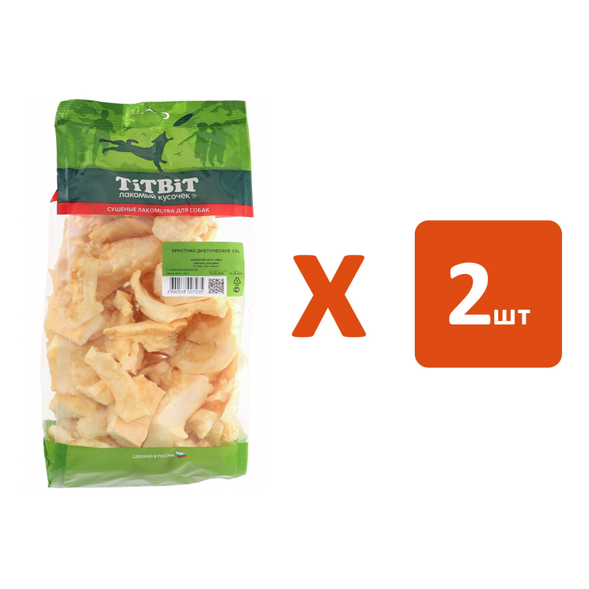 Лакомство TIT BIT для собак хрустики диетические XXL (XXL х 2)