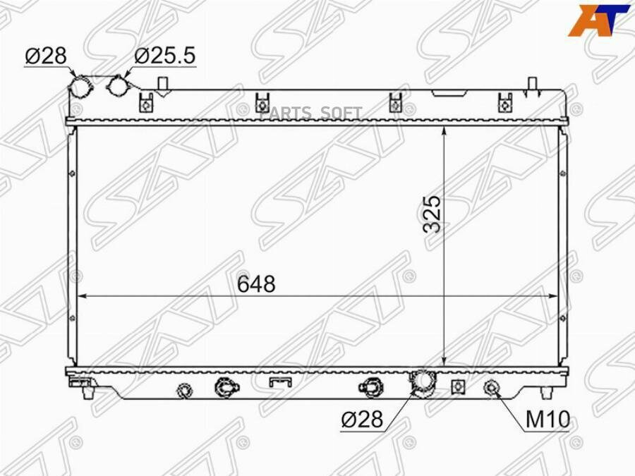 Радиатор Honda Fit 01-07 / Jazz 02-09 SAT HD00013-03 | цена за 1 шт