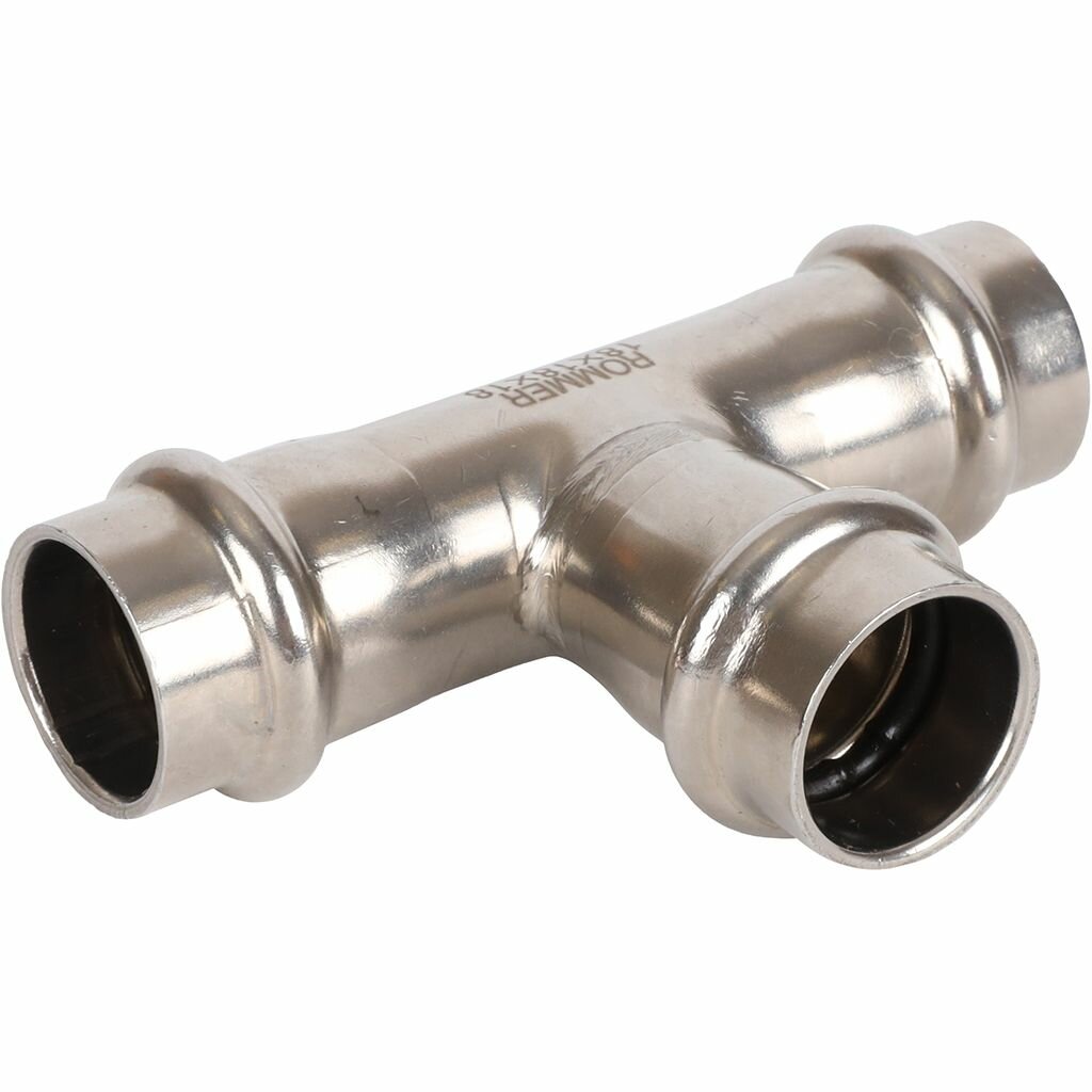 Тройник ROMMER равнопроходной 18, нержавеющая сталь (RSS-0013-000018)