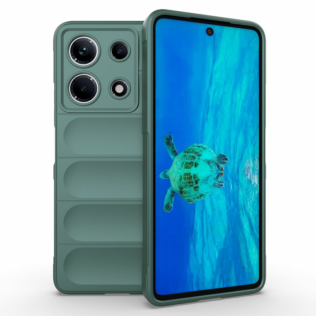 Противоударный чехол Flexible Case для Infinix Note 30 (зеленый)