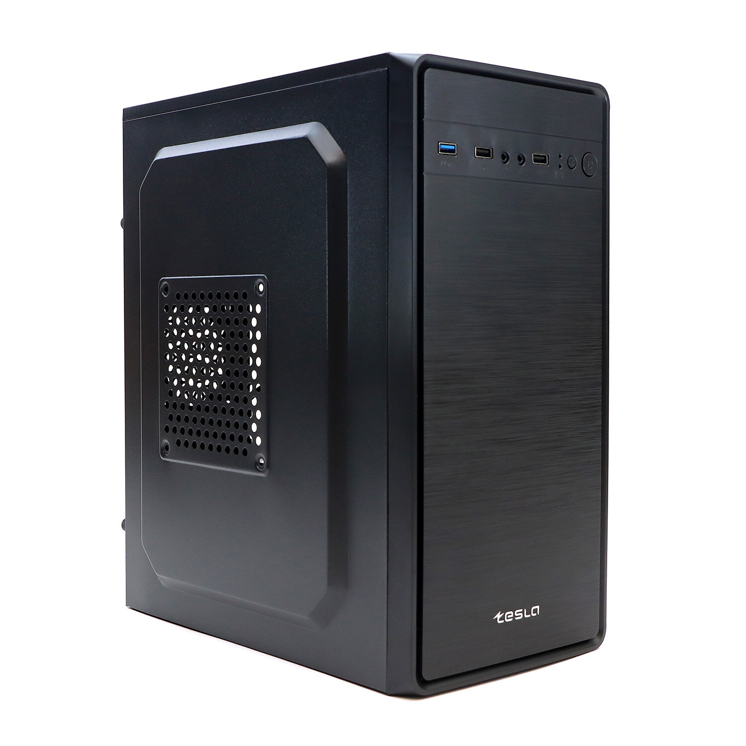 Корпус TESLA 1708U3BM, БП:450W, mATX, чёрный