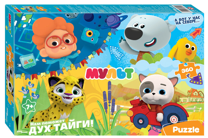 Детский пазл "Ми-ми-мишки и др. Мульт", игра-головоломка паззл для детей, Step Puzzle, 360 деталей мозаики