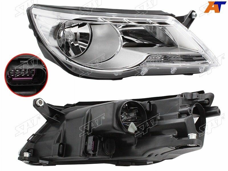 . SAT Фара для VW TIGUAN 07-11 правая с электрокорректором