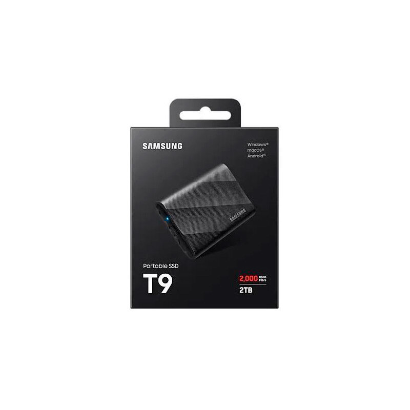 Внешний диск SSD Samsung External T9 2000 ГБ Black (MU-PG2T0B/WW) — фото 1