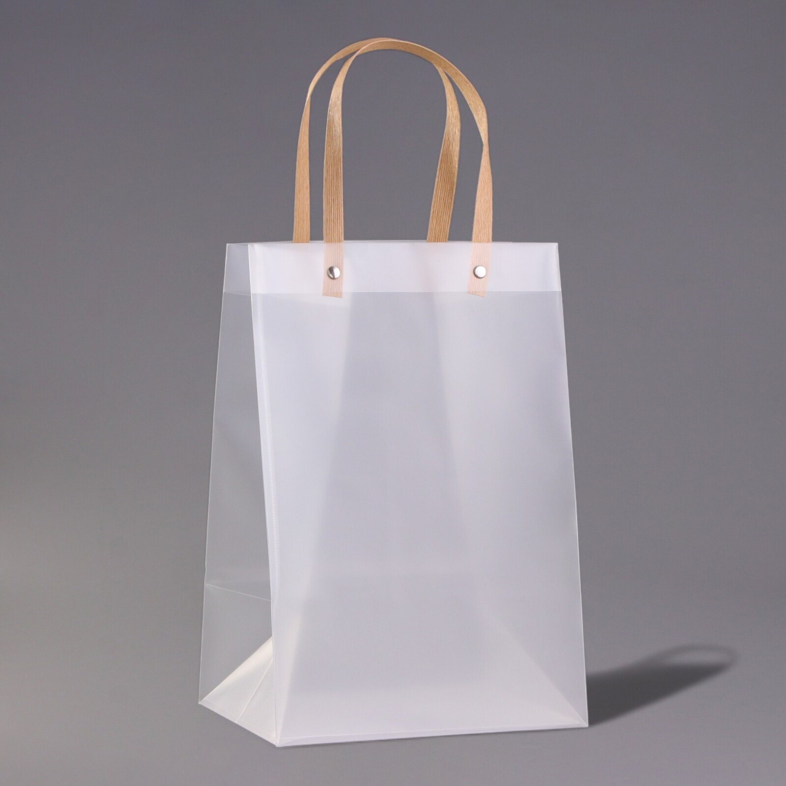 Подарочный пакет PP, прозрачный, матовый, размер 20×16×30 см.