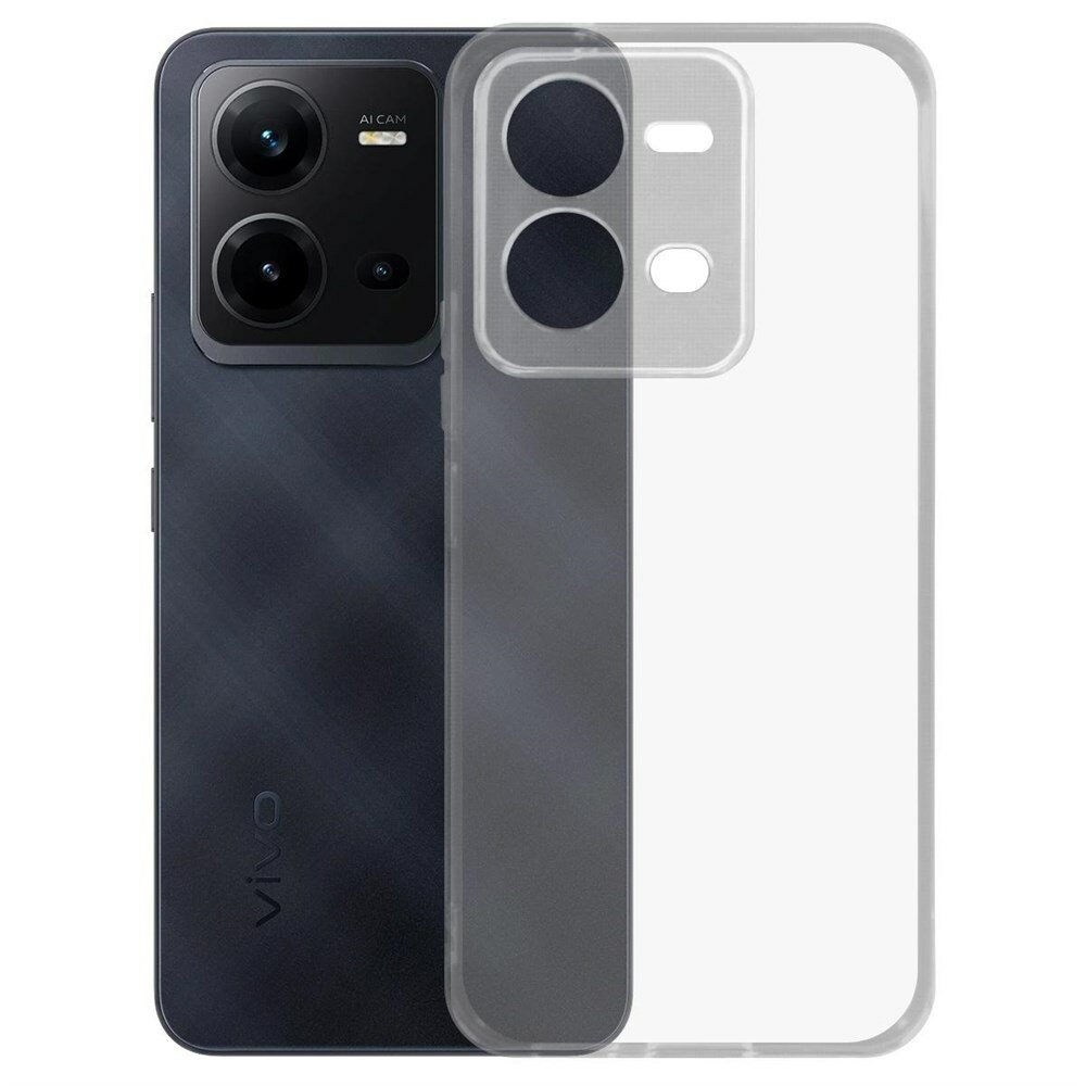 Чехол-накладка Krutoff Clear Case для Vivo V25e, прозрачный, силикон