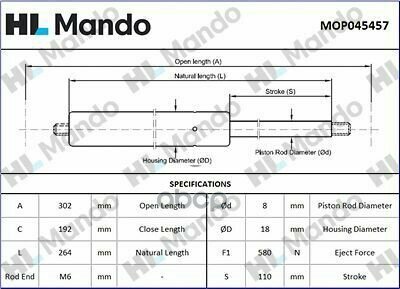 Амортизатор багажника Mando арт. MOP045457