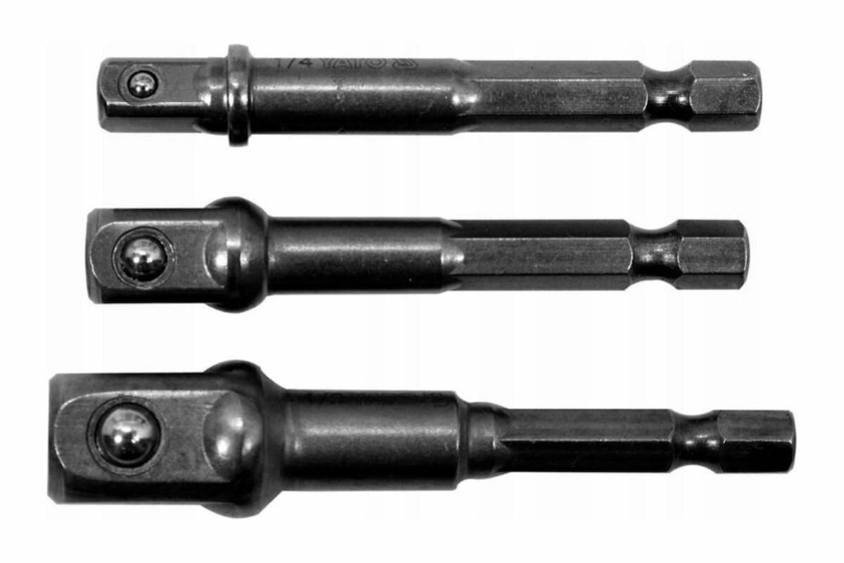 YATO YT-04685 Набор адаптеров 1/4', 3/8', 1/2' дюйма - 3 шт в компактной коробке