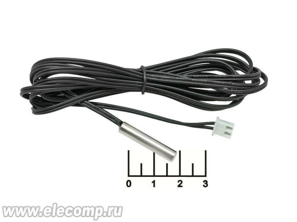 Датчик температуры NTC 5 кОм кабель 2м 2pin (3950)