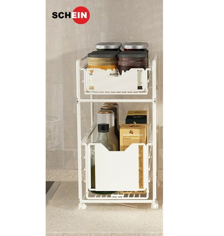 Органайзер SCHEIN HD0040WT-S двухэтажный выдвижной сетка белый