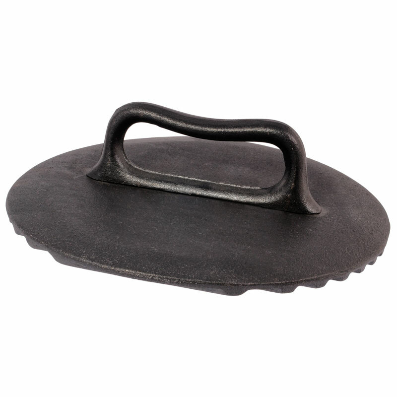 Крышка-пресс для сковороды-гриль Камская посуда кп8060, чугун, круглый