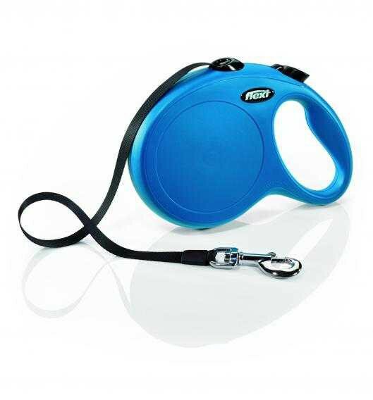 FLEXI (Флекси) - Рулетка NEW CLASSIC L (8 м, 50 кг) Ремень/ лента синяя