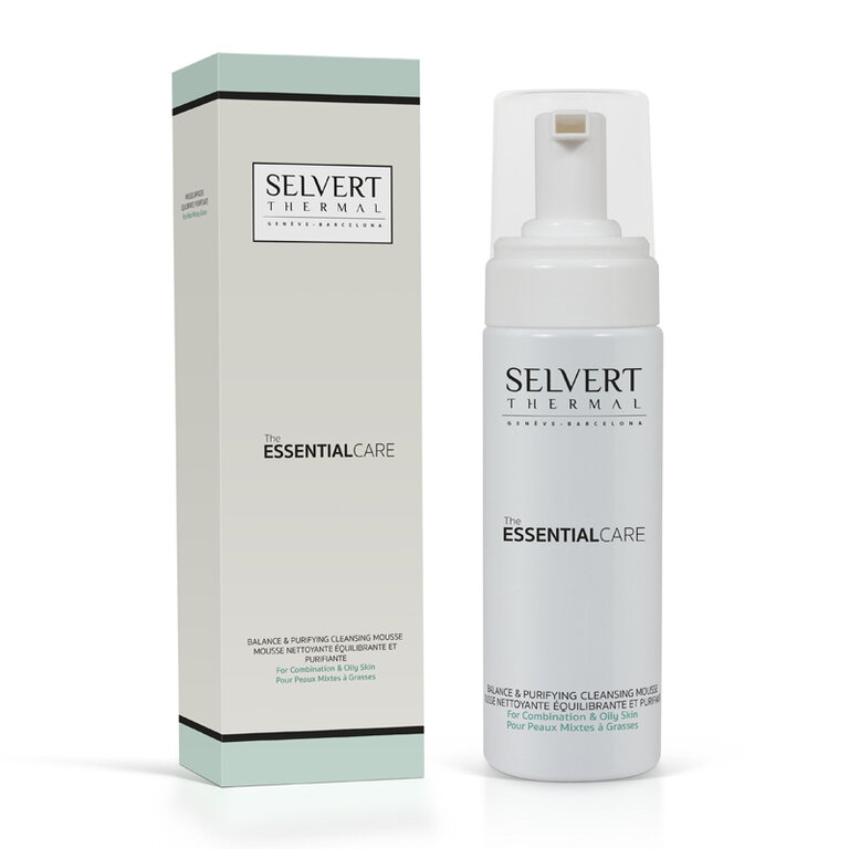 Selvert Thermal Essential Balance & Purifying Cleansing Mousse Очищающий восстанавливающий мусс для жирной и комбинированной кожи 150 мл
