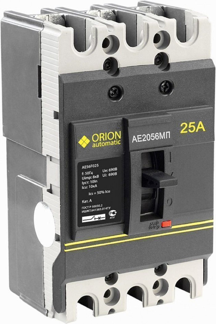Автоматический выключатель Техэнерго АЕ 2056 МП-25, 3P 25А УХЛ3 690АС, 10кА, te00118740 / электроавтомат