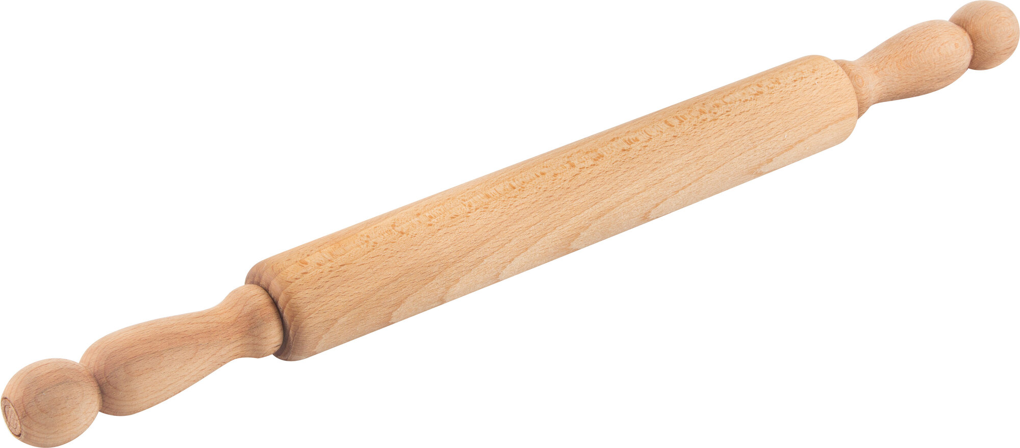 Скалка 40 см с вращающимися ручками, бук