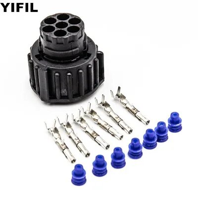 5/10/20/50/100 шт./лот Tyco Amp TE 7-контактный/ходовой Поворотный замок, комплект задних DIN-разъемов IP67/69, штекер сопротивления 967650-1 50pcs