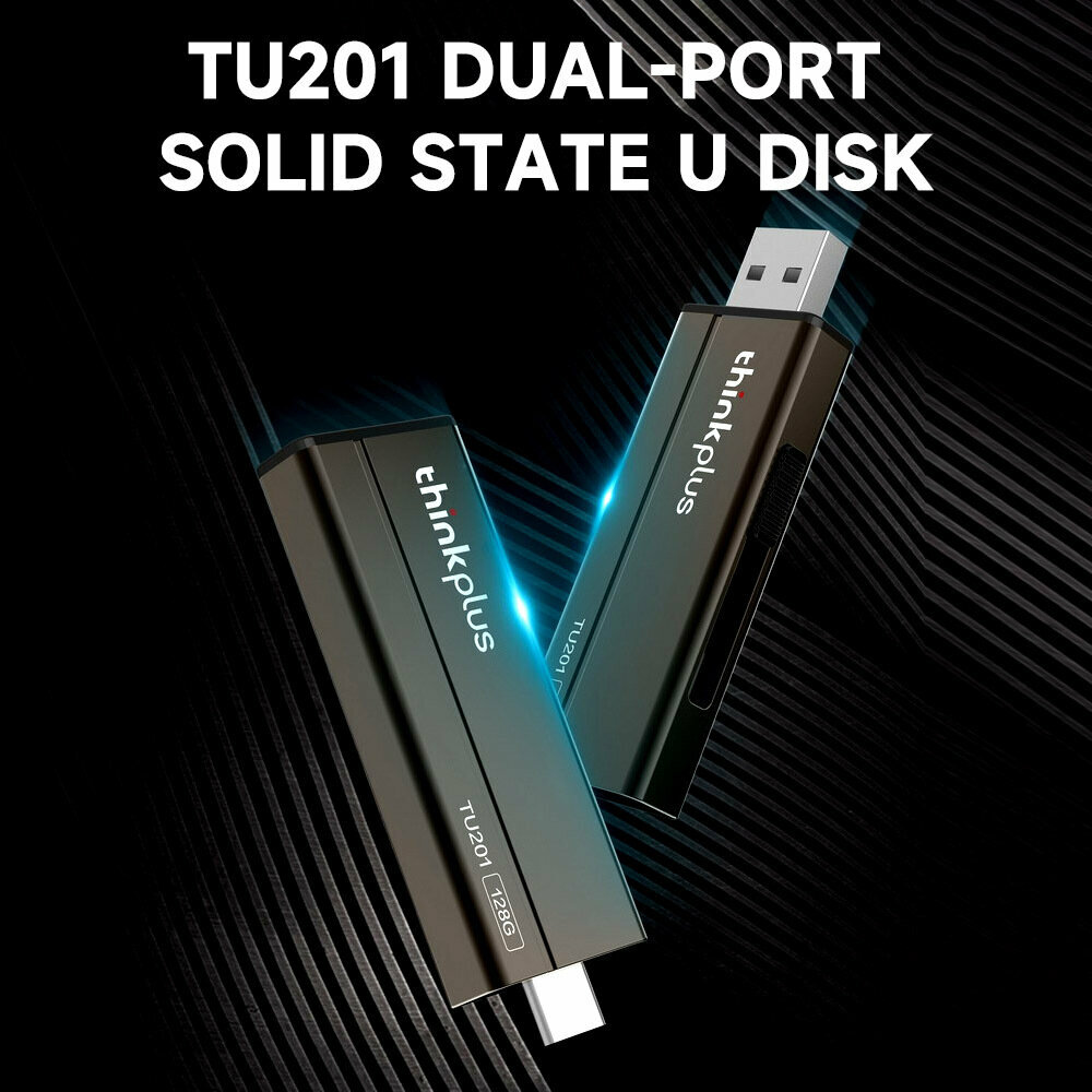 Thinkplus TU201 64GB Type-C+USB3.0, для ПК и ноутбука