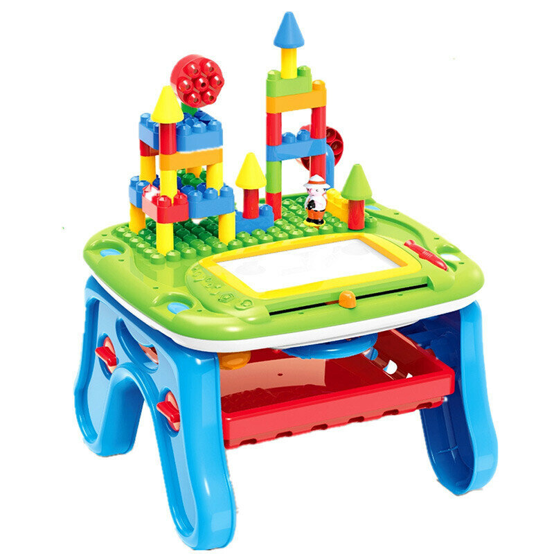 Развивающий столик Pituso Строитель (свет, звук) с конструктором (31 элемент)