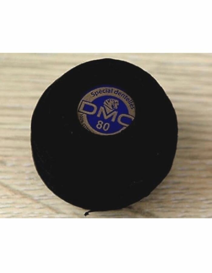 Нити DMC Dentelles для вязания кружева, 100% хлопок, 5 гр. (90 м.), цвет: noir