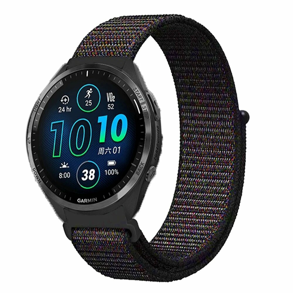 Garmin Forerunner 965, черный нейлоновый ремешок 22 мм