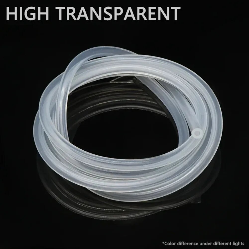 Силиконовый шланг 1/2/5 м ID 2 3 4 5 6 7 8 мм ID 2mm x 4mm OD, Прозрачный, Transparent, 1M