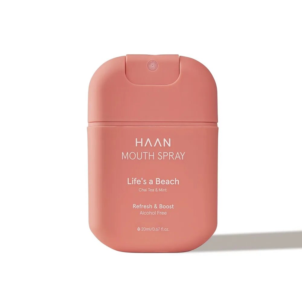 Спрей для полости рта с пребиотиками без спирта Душистый чай и мята HAAN Mouth Spray Lifes A Beach, 20 мл