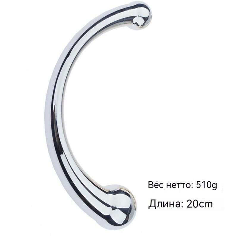 Двухголовая металлическая анальная пробка массажер стимулятор простаты для мужчин