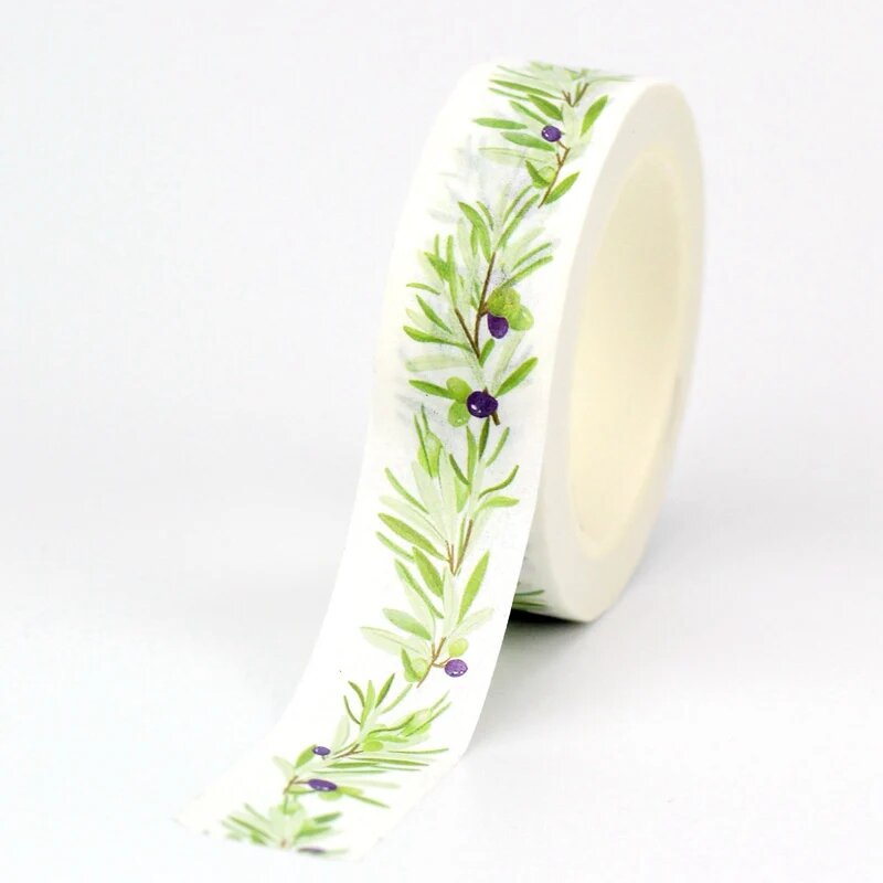 Новая пружина 1 шт. Декоративная клейкая лента для скрапбукинга с изображением листьев оливок