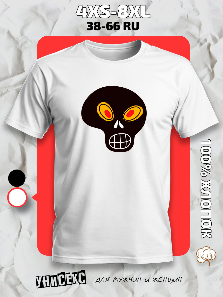 Футболка с принтом черепом