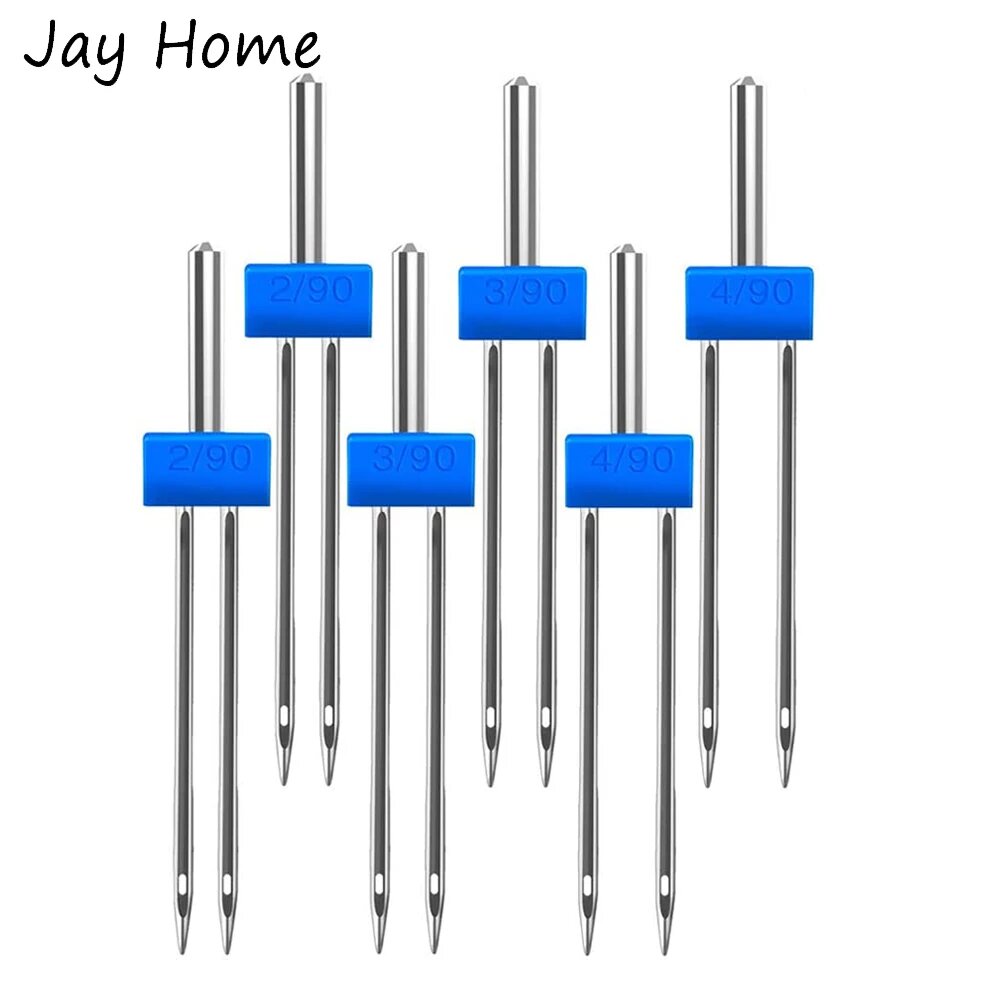 Двойные двойные иглы для швейных машин, 3 шт, Стрейчевые иглы с коробкой для бытовой швейной машины, швейные инструменты «сделай сам»