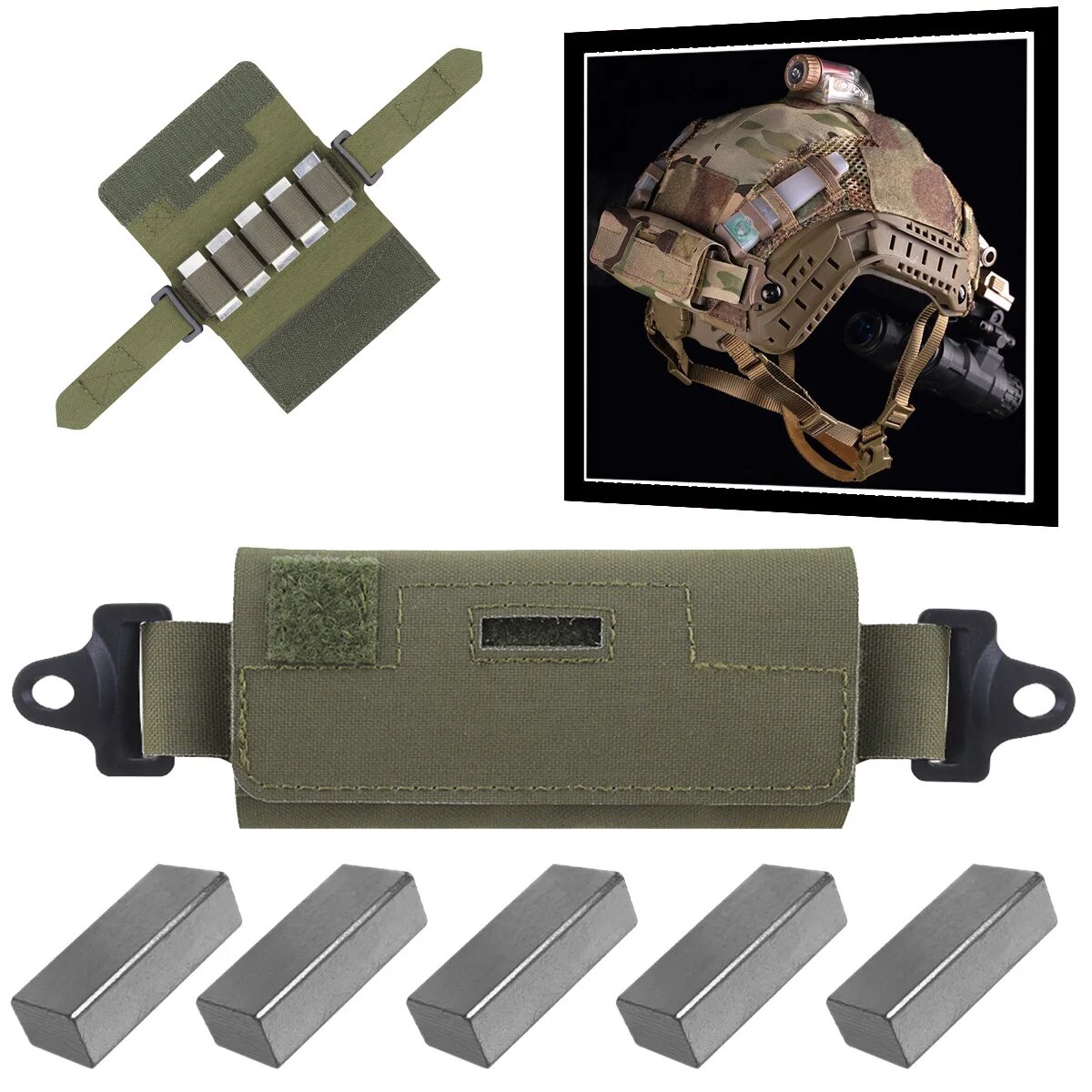 Тактический шлем противовесная система 225г RG